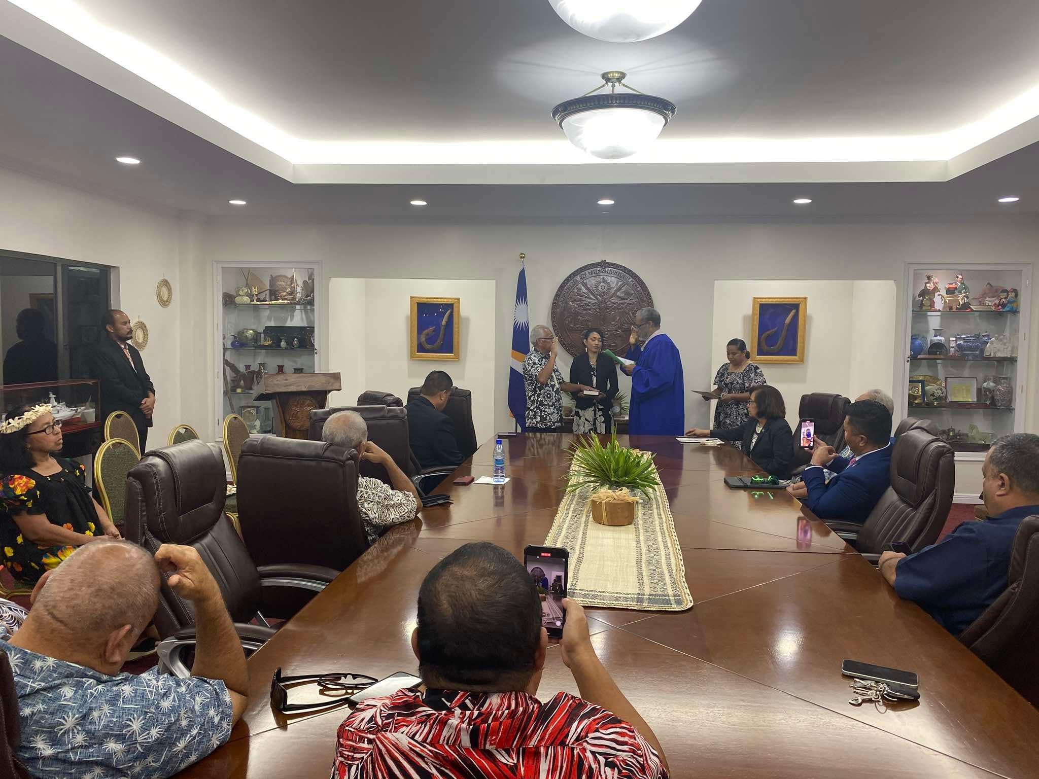Gerald Zackios Sworn in as new Cabinet Member - Chikin Meļeļe
